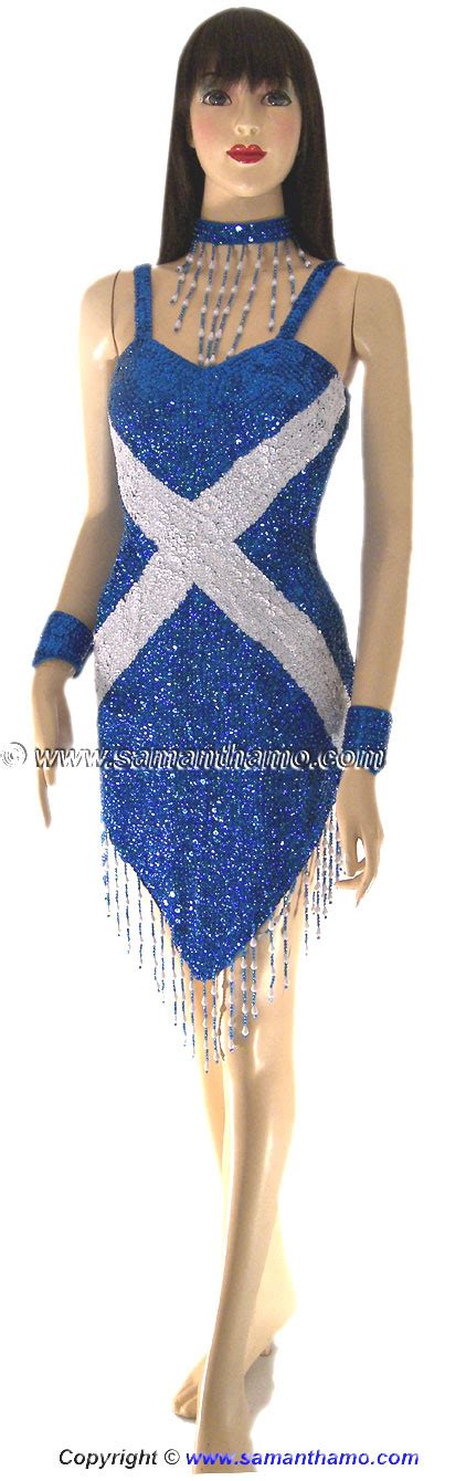 Sdw402 Tailor Made Sequin Scottish Flag Dance Dress 169 99 Michael