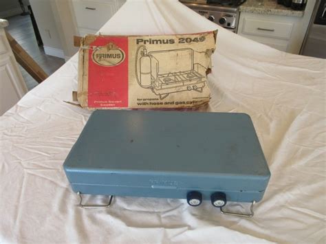Vintage Primus 2 Burner Propane Camp Stove Sievert Ab Sweden Model 2048