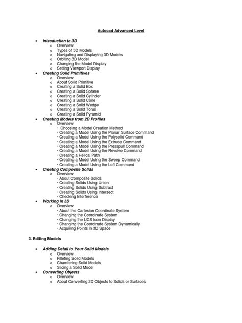 Autocad 3d Syllabus Pdf Rendering Computer Graphics 3 D