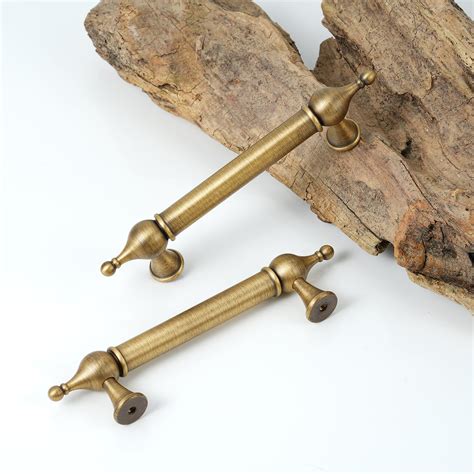 Decorative Solid Brass Cabinet Handle Pulls Antique Bronze And Gold Furniture Knobs Elegant