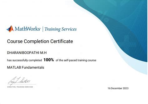 Matlab Certification Programming Datavisualization Problemsolving Dharaniboopathi Mh