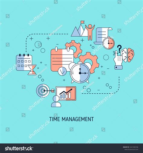 Time Management Concept Icons Vector Illustration Stock Vector Royalty Free 1641206746