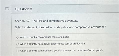 Solved Question 3section 2 2 ﻿the Ppf And Comparative