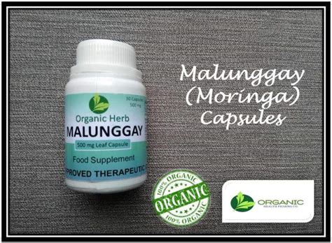 Malunggay Moringa Capsules 500 Mg X 100s Organic Herb Lazada Ph