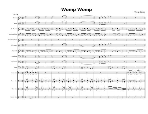 Womp Womp Sheet Music For Trombone Euphonium Tuba Flute Piccolo