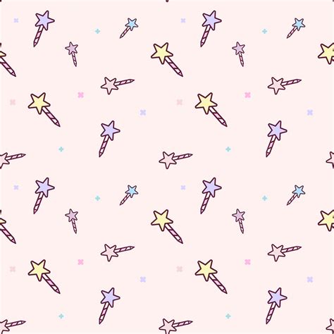 Premium Vector Magical Seamless Pattern Background With Magic Wands