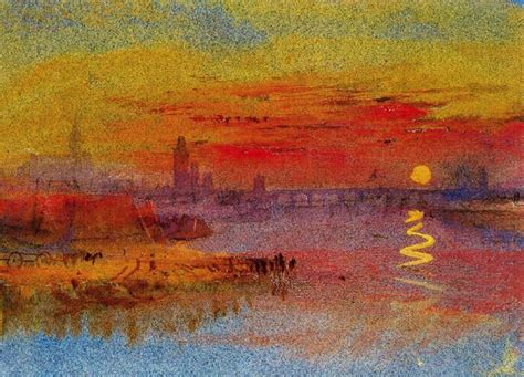 The Scarlet Sunset 1833 Jmw Turner I Like The Bright Colours And How They Reflect On The Water