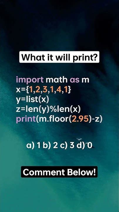 What It Will Print 🤔 Python Shorts Youtube