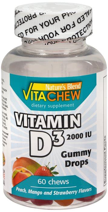 Natures Blend Vitamin D3 2000 Iu Fruit 60 Gummy