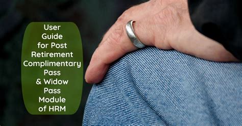 User Guide For Post Retirement Complimentary Pass And Widow Pass Module