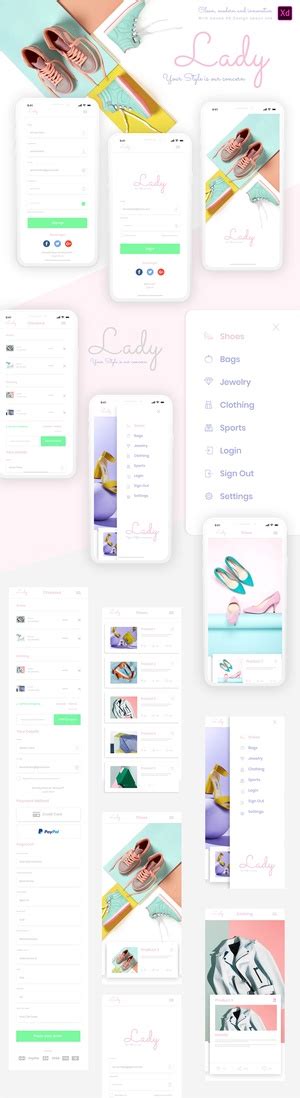 Ecommerce Mobile App Design For Adobe Xd Free Adobe Xd Templates