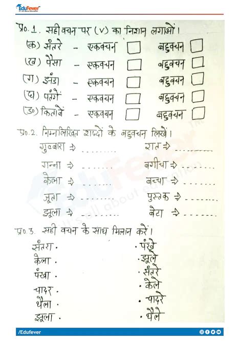 Cbse Class 2 Hindi बहुत हुआ Worksheet With Solutions