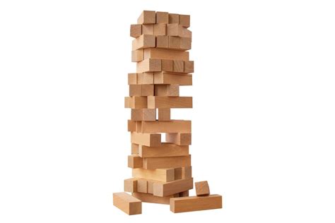 Premium Photo Board Game Jenga Tower Made Of Wooden Blocks A Tower Of