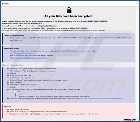 Phobos Ransomware Decryption Removal And Lost Files Recovery Updated