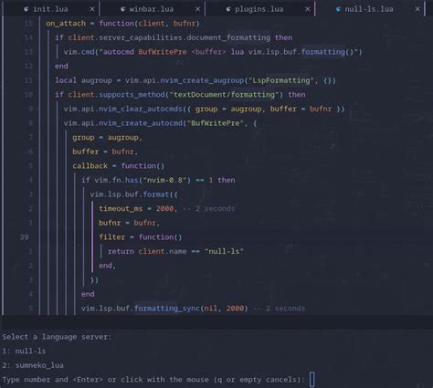 Remove The Message Select A Language Server Rneovim