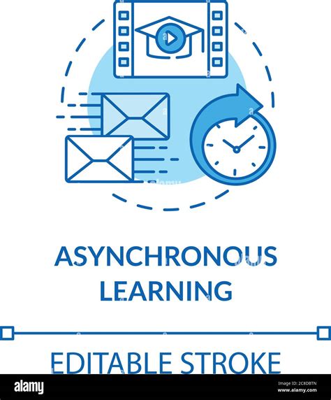 Asynchronous Learning Concept Icon Remote Educational Process