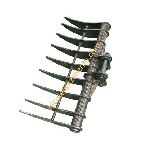 Mini Excavator Rake Attachment Stick Rake Root Rake For Mini Excavator