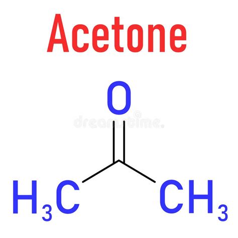 Acetone Solvent Molecule Organic Solvent Used In Nail Polish Remover