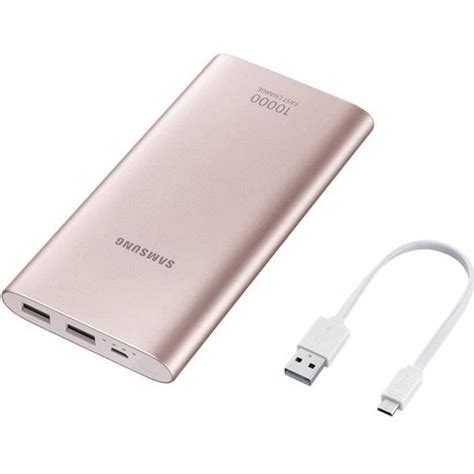 Samsung Batterie Externe Mah Rose Avec C Ble Micro Usb Cdiscount T L Phonie