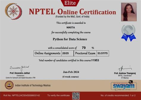Nikita Narwat On Linkedin Nptel Python Datascience Eliterank