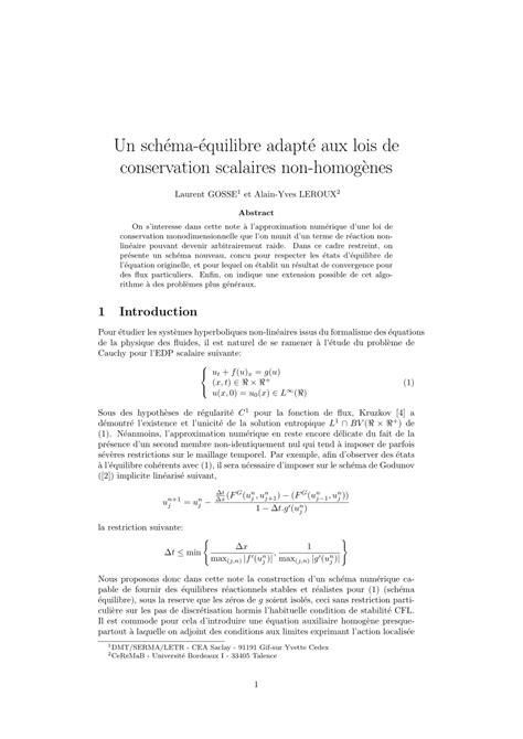 pdf a well balanced scheme designed for inhomogeneous scalar
