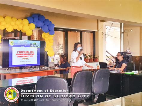 1st Quarter Dmea Smea Accomplishment Deped Surigao City