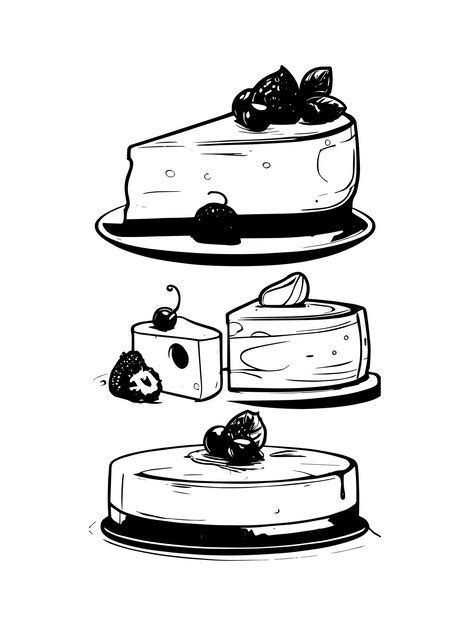 Premium Vector Cakes Related Icons Thin Vector Icon Set Black And