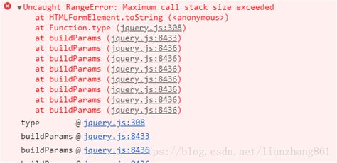 Js异常： Uncaught Rangeerror Maximum Call Stack Size Exceeded（jquery Ajax