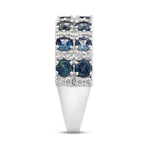 Previously Owned Montana Blue Natural Sapphire Ring 13 Ct Tw Diamonds