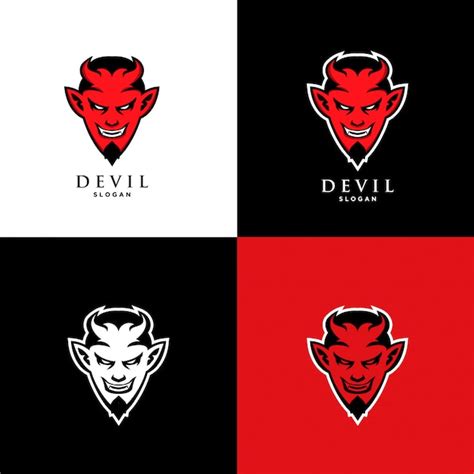 Premium Vector Red Devil Face Logo Icon Template