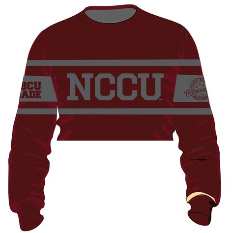 Nccu Chenille Maroon Stripe Crop A Collegiateluxe