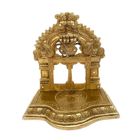 Buy South Indian Arts Brass Peetha And Prabhavali Pooja Chowki Stand For Idol Home Decor