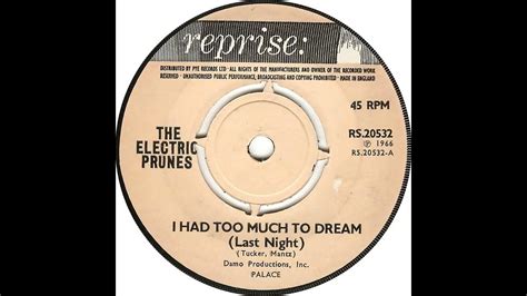 Uk New Entry 1967 46 The Electric Prunes I Had Too Much To Dream
