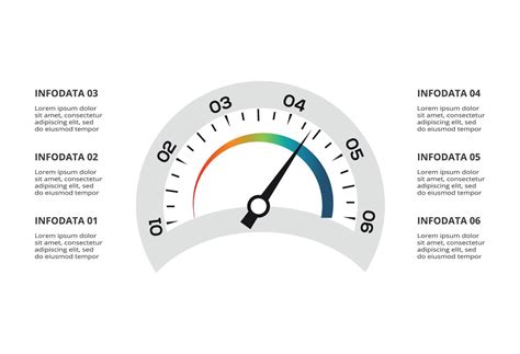 Speedometer Infographic With 6 Elements Template For Web Business