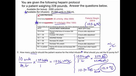 Standard Weight Based Heparin Protocol Worksheet At Madeline Mair Blog