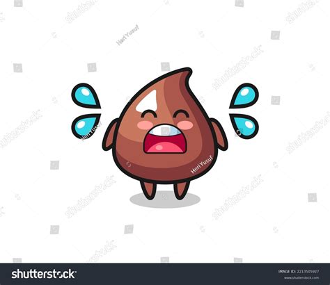 Choco Chip Cartoon Illustration Crying Gesture Stock Vector Royalty