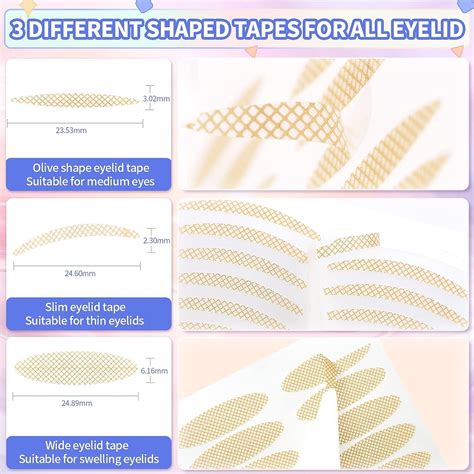 480 Pcs Waterproof Eyelid Tape Kit With Double Eyelid Styling Cream