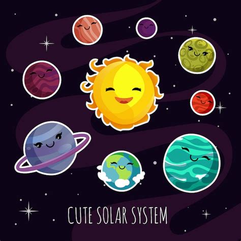 Premium Vector Cute And Funny Cartoon Planets