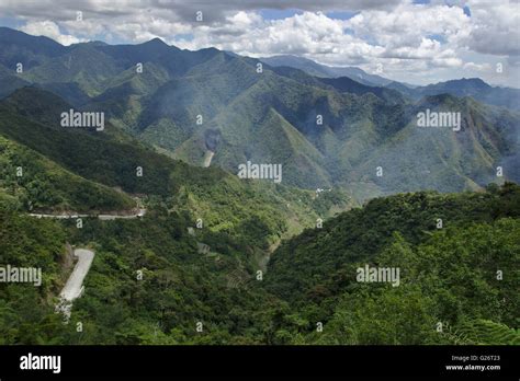 View From The Saddle Near Batad With The New Road Northern Luzon