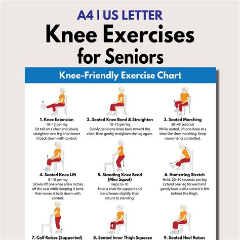 Knee Exercises For Seniors Gentle Knee Strengthening Workout Pdf