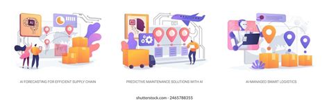 Ai Supply Chain Management Abstract Concept Stock Vector Royalty Free