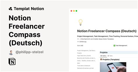 Templat Notion Freelancer Compass Deutsch Notion Marketplace