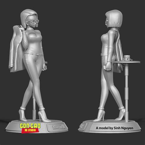 Android 18 Office Girl 3d Model By Sinh Nguyen