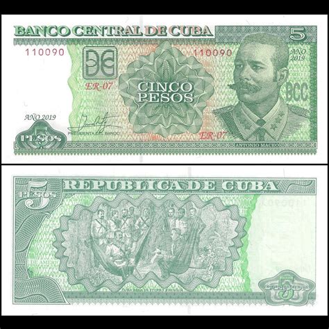 Buy Banknotes Cuba 5 Pesos 2019 Pick 116t Bundle 100 Pcs