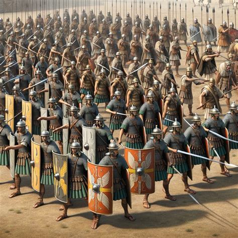 Roman Legion Battle Formation 1st Century Ad Detailed Diagram Ai