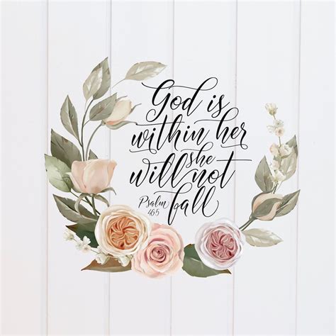 Png File God Is Within Her She Will Not Fall Wreath Psalm Scripture