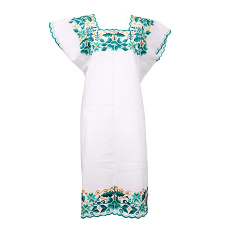 Huipil Yucateco Zinac Satin Dress Mexico Arte Y Moda