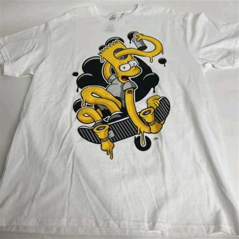 New Mens The Simpsons Cartoon Series Bart Simpson Wh… Gem