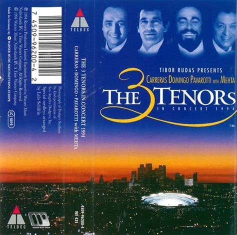 Tibor Rudas Presents The 3 Tenors In Concert 1994 Carreras Domingo