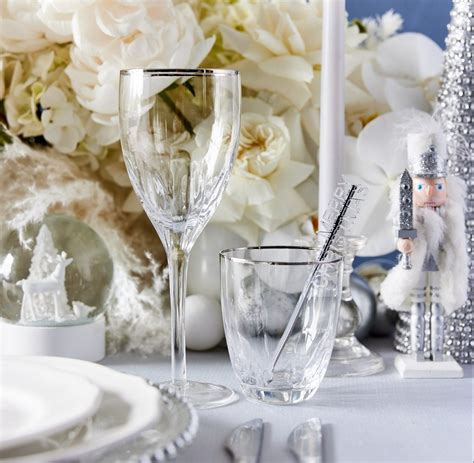 Silver Rim Glassware Hire The Pretty Table Glassware Hire